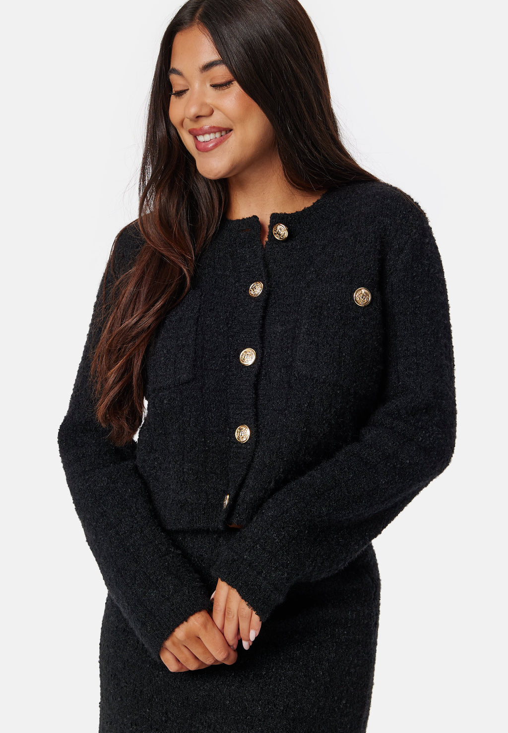 Button Knitted Jacket – Bubbleroom