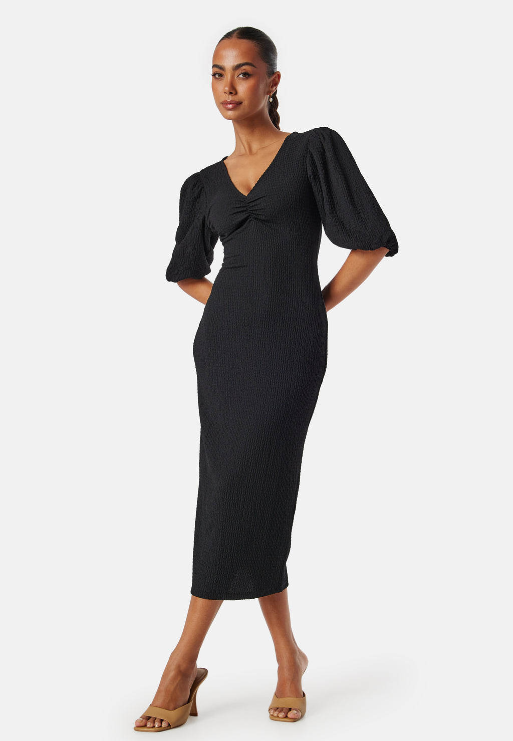 Structure Puff Sleeve Dress – Bubbleroom