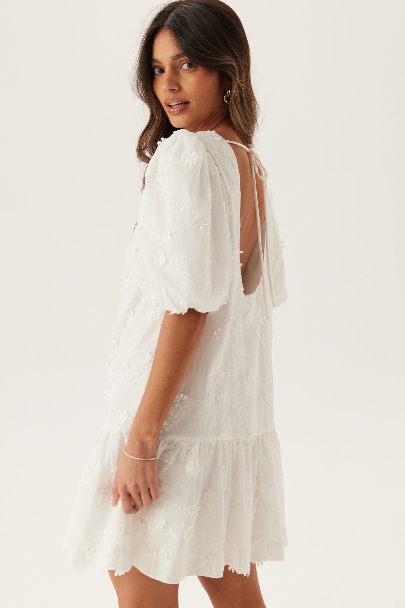 Bubbleroom occasion - Bubbleroom Occasion - 3D Embroidered Puff Sleeve ...