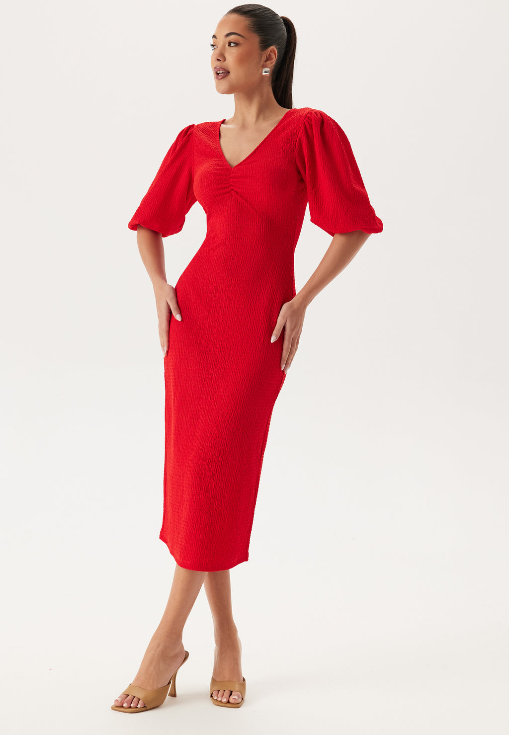 Structure Puff Sleeve Dress – Bubbleroom